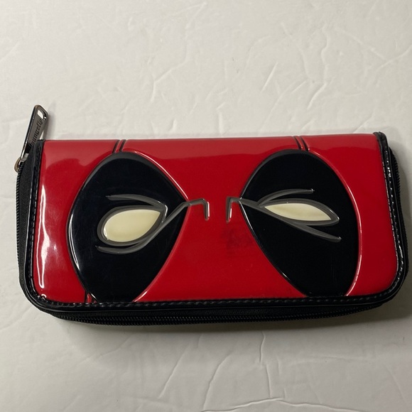 Loungefly | Bags | Loungefly Marvel Deadpool Red Black Wallet | Poshmark